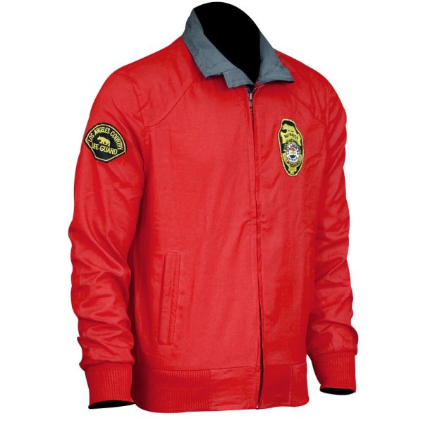 Baywatch David Hasselhoff Lifeguard Red Jacket - Leather Lineage