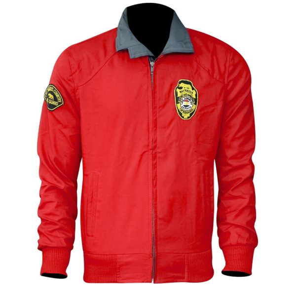 Baywatch David Hasselhoff Lifeguard Red Jacket - Leather Lineage